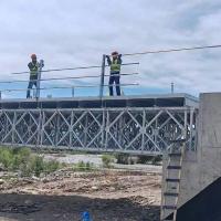 China Galvanized Steel Frame Portable Prefab Bridge 10-60m Span Heavy Load Capacity for sale