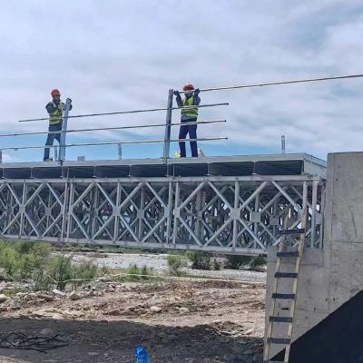 China Galvanized Steel Frame Portable Prefab Bridge 10-60m Span Heavy Load Capacity for sale