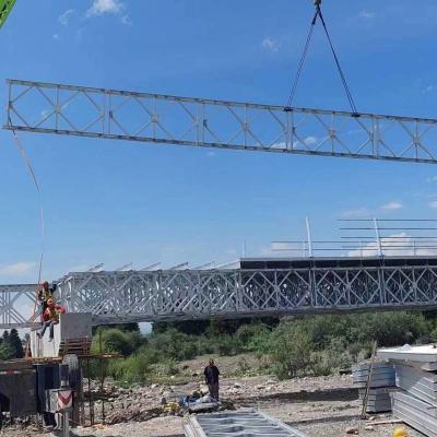 China Welded Galvanized Steel Pedestrian Bridge Panel Q235 with 788.2-6750 kN.m Moment Capacity and 245.2-1937.2 kN Shear Rating for sale