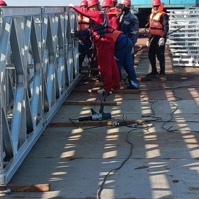 China Temporary Steel Suspension Bridge 3000mm x 1400mm with 843.9kN Shear Capacity and Modular Design for sale