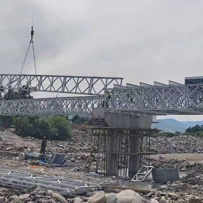 China OEM Steel Truss Bridge 4.2m 7.35m Width ASTM GB BS BV Standard with 1576.4 kN.m Moment Capacity for sale