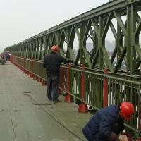 China Multi Span Steel Bailey Bridge Q235 Prefab Driveway Bridge with 88% Higher Bending Capacity and 0.3mm Welding Precision for sale