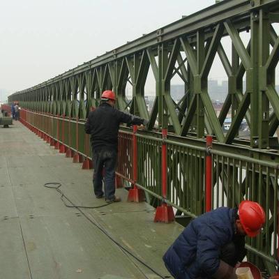 China Multi Span Steel Bailey Bridge Q235 Prefab Driveway Bridge with 88% Higher Bending Capacity and 0.3mm Welding Precision for sale