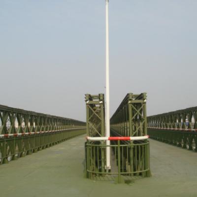 China Painted Galvanized Prefabricated Bailey Bridge Double Lane 7.35m Steel Structure for sale