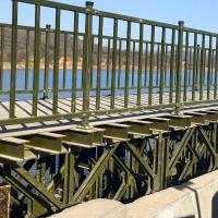 China Type 200 Bailey Bridge Steel Structure - 76.2m Single Lane Span, 843.9kN Shear Capacity Prefabricated Modular Bridge for sale