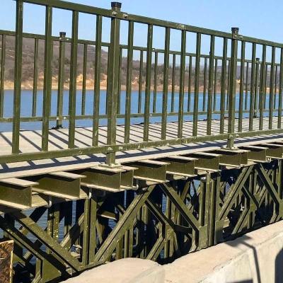 China Type 200 Bailey Bridge Steel Structure - 76.2m Single Lane Span, 843.9kN Shear Capacity Prefabricated Modular Bridge for sale