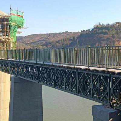 China Type 200 Bailey Steel Truss Bridge - 4.2m Width, 60 Ton Capacity, Prefabricated Portable Design for sale