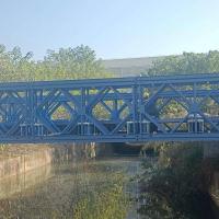 China Q235 Steel Bridge Truss System 4.2m Single Lane with 100 Ton Load Capacity and Modular Design for sale