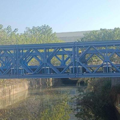 China Q235 Steel Bridge Truss System 4.2m Single Lane with 100 Ton Load Capacity and Modular Design for sale