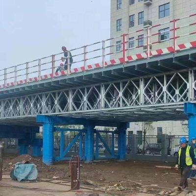 China Q345B Steel Truss Pedestrian Bridge 12m Span Custom Color for Emergency Rescue for sale