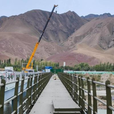 China Hot Dip Galvanized Bailey Bridge Panel - CB200 & CB321 Models with 843.9kN Shear Capacity and 12676.1kN.m Moment Rating for sale