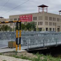 China Q345-Q460C Grade Double Lane Bailey Bridge 7.35m Span with 3375 kN.m Moment Capacity and Heavy Loading Design for sale