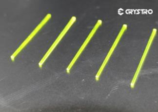 China Crystro Ce:LuAG Transparent Single Crystal 95mm Diameter for LED Lighting with 6.73 g/cm³ Density and 80 ns Decay Time for sale
