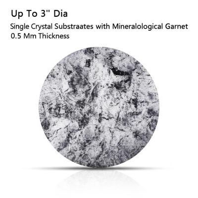 China Single Crystal Substrates SGGG GGG 3 Inch Diameter 0.5 mm Thickness EPI Polished No Doped for sale