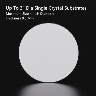 China Single Crystal Substrates 4 Inch Diameter 0.5mm Thickness Custom Angle Direction for sale