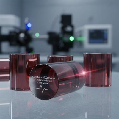 China Magneto Optic Crystal 8x8x5mm Low Absorption <3000PPM/cm at 1064nm Mohs Hardness 8.0 for Laser Systems for sale