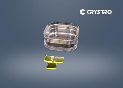 China 10x10x0.5mm GAGG Ce Single Crystal Substrates - 6.63 g/cm³ Density, >50,000 Photons/MeV Light Yield for Medical Imaging and Gamma Detection for sale