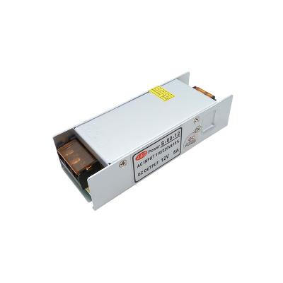 China LED Module Slim Power Supply LED Driver 12V 60W 5A Al CV Ultra Thin for sale