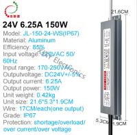 China IP67 Waterproof LED Power Supply 150W LED Driver 24V 6.25A For Line Light for sale
