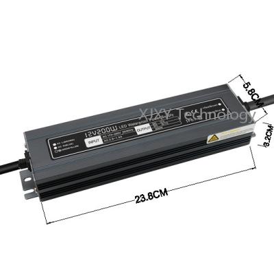 China IP67 Waterproof LED Strip Light Power Supply Light Box 12V 200W LED Driver for sale