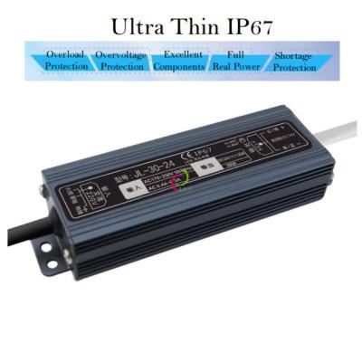 China Ultra Thin Wall Light Box Power Supply IP67 24V 30W LED Driver 1.25A Waterproof for sale