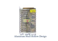 China Aluminium 12V 100W LED Power Supply 8.5A Light Box LED LED Transformer for sale