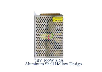 China Aluminium 12V 100W LED Power Supply 8.5A Light Box LED LED Transformer for sale