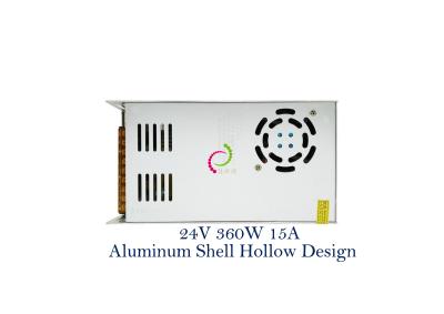 China Aluminum Fan Hot Release LED Module Power Supply 24V 360W 15A Light Box for sale
