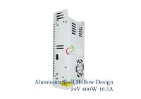 China 16.5A 24V 400W Power Supply IP20 Underground Light Box Minunum Fan for sale