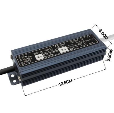 China Size L125xW36xH22mm Waterproof IP67 40w Power Supply For Outdoor Use for sale