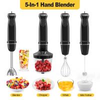 China 5-in-1 Multi-Function Hand Blender with 400W/600W/800W Power, 2-Speed Control and Stainless Steel Housing for sale