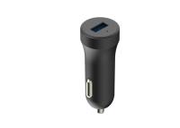 China White 12VDC-24VDC Dual USB Car Charger 5V 2.4A Fast Charging with CE/CCC/PSE Certifications for sale