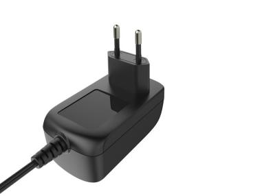 China 24V 1A Black EU Plug Universal Switching Power Supply With CE GS LVD Certificate for sale