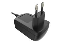 China 12V 2A AC DC Power Adapter Black / White With 2 Prong EU 2 Pin 3000ma for sale