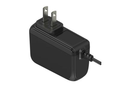 China Black US Plug Wall Mount Medical AC Power Adapter 12V 15V 24V Output with 50,000 Hours MTBF and Global Certifications for sale