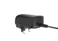 China UK Plug Black 5V Switching Power Supply 2.5A Wall Mount With 3 Pin for sale
