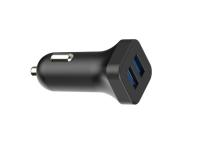 China Compact 12V-24V Dual USB Car Charger with 2.4A/3.0A Output and PD20W Fast Charging Technology for sale