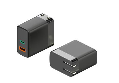 China Fullpower PD Power Adapter 20W-120W with Dual USB-C Ports and Foldable Plug Design for Fast Charging for sale