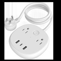 China Three USB Port Power Strip with USB-C 15W and Dual USB-A 12W Ports, 125V/10A AC Socket, 18W Total Output for sale