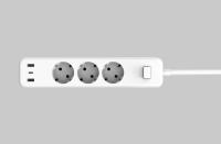 China 32W Smart Power Strip with 4000W AC Capacity and CE Certification - 3 Outlets with 20W USB-C Fast Charging for sale