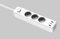 China 32W Smart Power Strip with 4000W AC Capacity and CE Certification - 3 Outlets with 20W USB-C Fast Charging for sale