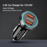 China Dual USB Car Charger 12V-24V Input 2.4A 3.0A Output for sale
