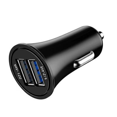 China ABS Dual USB Car Charger 12V-24V Input with 2.4A 3.0A Output for sale
