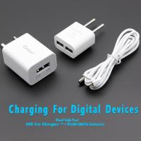 China Dual USB Car Charger 2.4A 3.0A for EU AU UK US Sockets for sale
