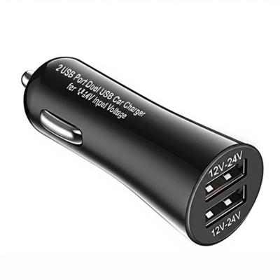China Dual USB Car Charger 2.4A 3.0A for 12V-24V Vehicles for sale