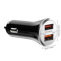 China Dual USB Car Charger 2.4A 3.0A for 12V-24V Input for sale