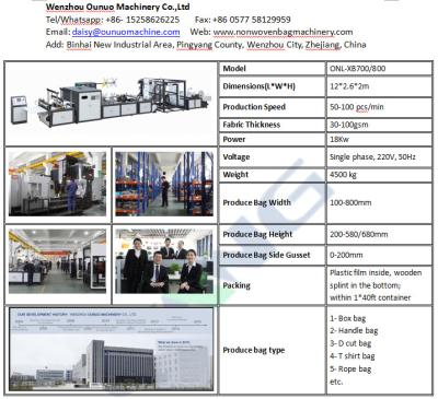 China 2016 Newest Competitive price pp non woven fabric bag making machine manual for sale