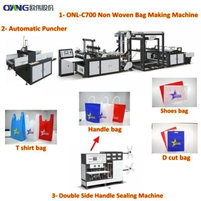 China Eco-friendly Non Woven T-shirt Bag Making Machine in Tanzania for sale