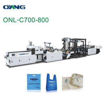 China Eco Friendly Non Woven T shirt Bag Making Machine Recycle Shopping Bags for sale