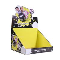 China Corrugated Cardboard PDQ Counter Display For Bluetooth Earphone for sale